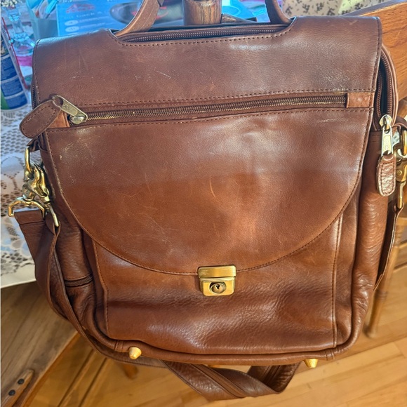 other | Bags | Mabel London Genuine Leather Shoulder Bag Backpack ...